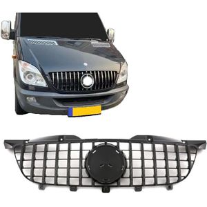 Grill | mercedes-benz | sprinter 2018-2022 4d bus | w907 | panamericana amg gt look | zwart | 02 ...